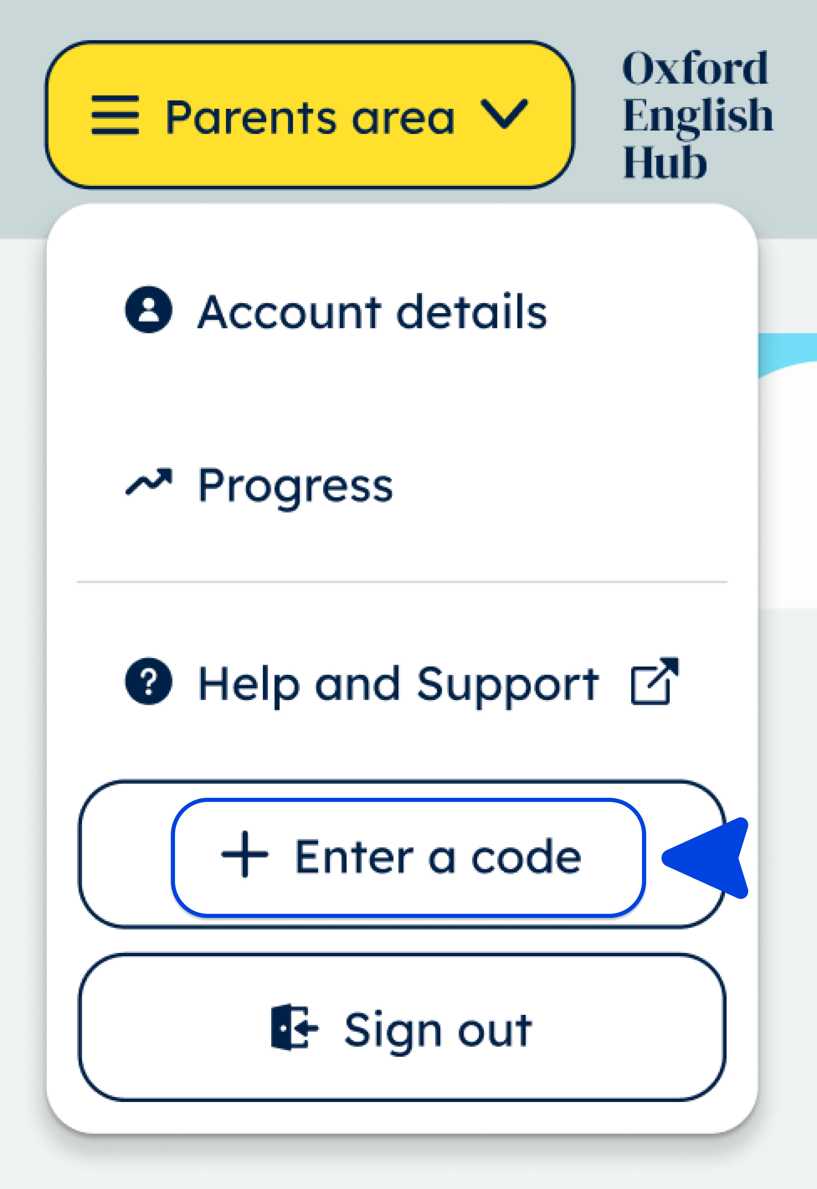 Use a code to access course materials (Students)